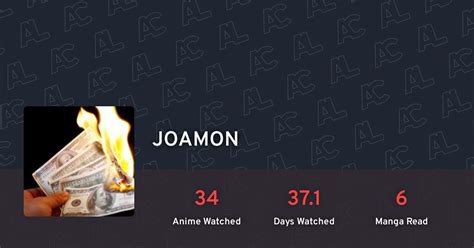 Joamons Profile · Anilist