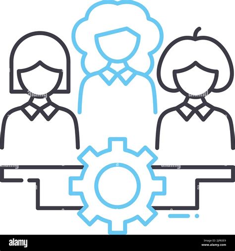 Capacity Management Line Icon Outline Symbol Vector Illustration Concept Sign Stock Vector