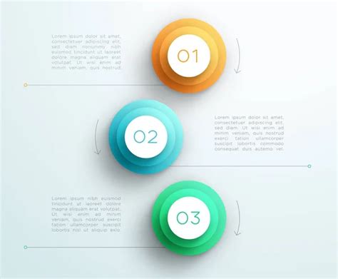 Number Linked Bullet Points Circles Infographic Template Stock Vector