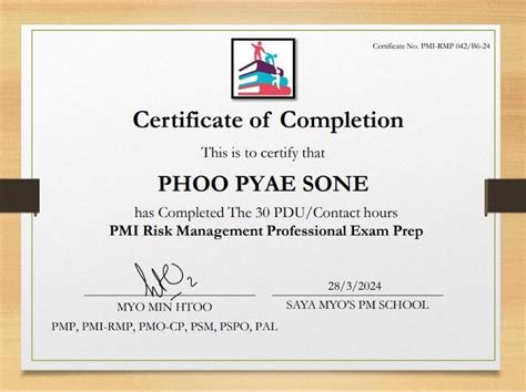 Phoo Pyae Sone Pmp ® On Linkedin Another Milestone For 2024 Ready