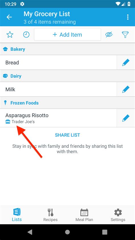 how do i assign items in my list to a store anylist help