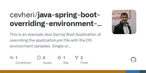 Github Cevherijava Spring Boot Overriding Environment Variables