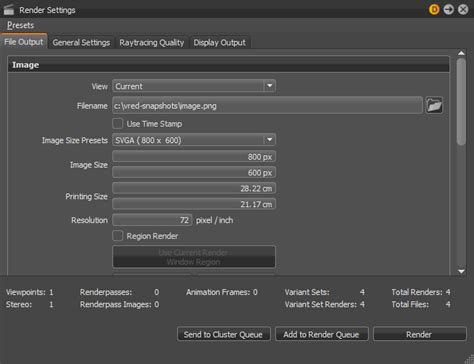The Render Settings Module