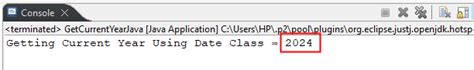 How To Get Current Year In Java