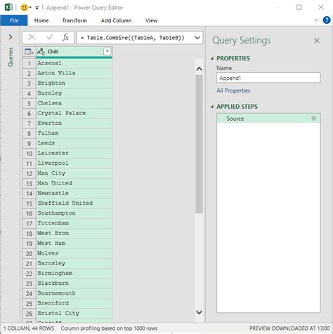Combining Multiple Excel Tables Into One Andrew Moss