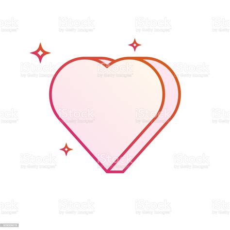 3 차원 심장 아이콘입니다 그라데이션 선 벡터 그림 흰색 배경에 고립입니다 2월에 대한 스톡 벡터 아트 및 기타 이미지 2월 개념 개체 그룹 Istock