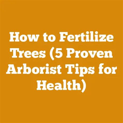 How To Fertilize Trees 5 Proven Arborist Tips For Health