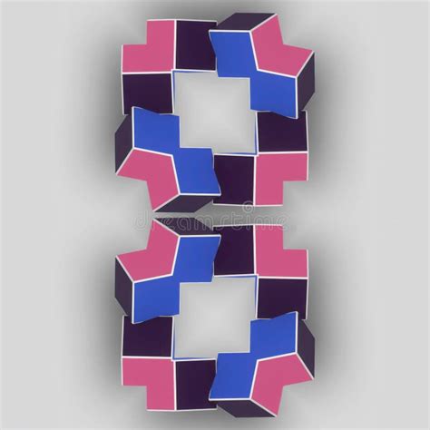 Fascinating 3d Rendering Digital Illustration Of Squares And Rectangles
