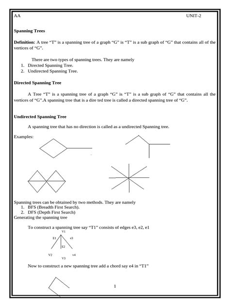 Spanning Trees Pdf Visual Cortex Vertex Graph Theory