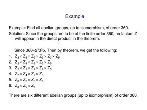 Ppt Section 11 Direct Products And Finitely Generated Abelian Groups