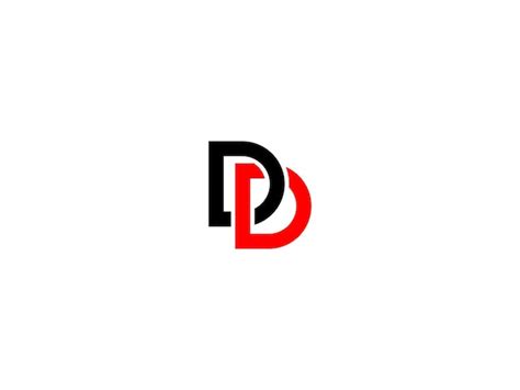 D 로고 디자인 프리미엄 벡터