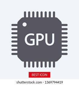 Gpu Icon Circuit Board Icon Stock Vector Royalty Free 1369794419 Shutterstock