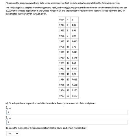 Solved Please Use The Accompanying Excel Data Set Or