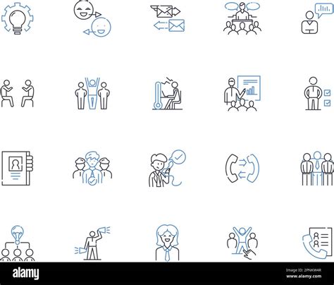 Online Support Line Icons Collection Assistance Guidance Help
