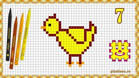 Как нарисовать курами по клеточкам 88 фото