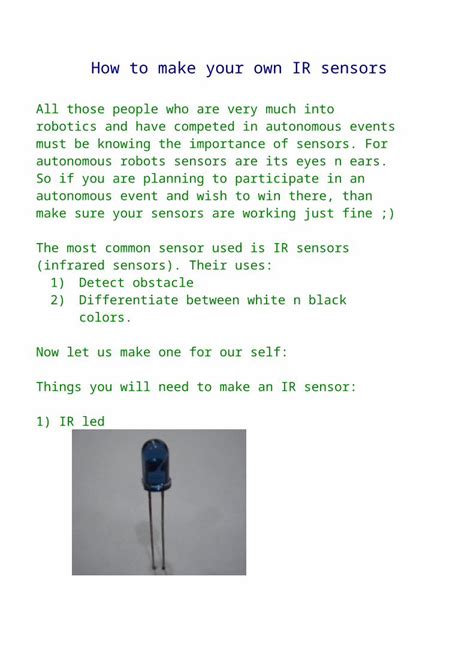 doc how to make your own ir sensors dokumen tips