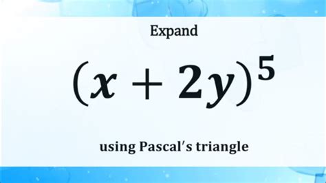 Expansion of binomials using Pascal's triangle: Pascal's triangle explained. #basicalgebra # ...