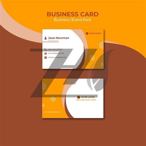 دانلود فایل لایه باز کارت ویزیت تجاری نارنجی قهوه ای دانلود رایگان