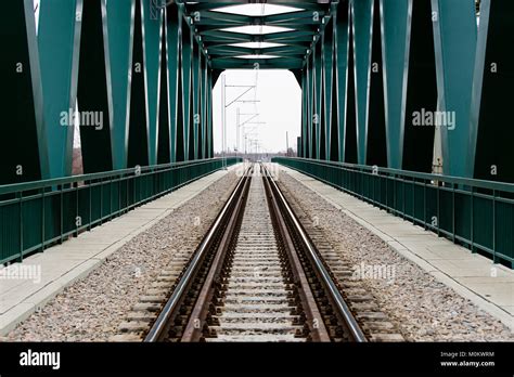 Modern Railway Bridge For Train Traffic Stock Photo Alamy