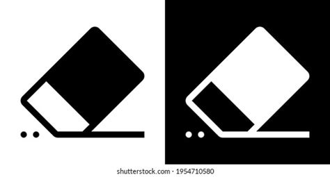 Eraser Icon White Black Version Stock Vector Royalty Free 1954710580 Shutterstock