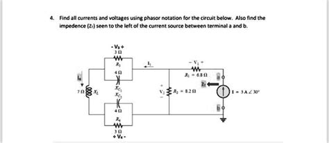 solved find all currents and voltages using phasor notation for the