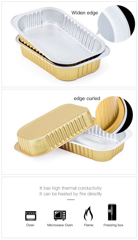 Rectangular Sealable Aluminum Foil Container Ablpack