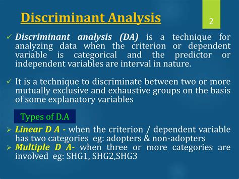 Discriminant Analysis Pptx