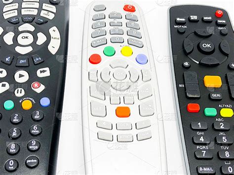 接收器电视遥控器白色背景