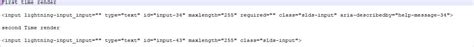 required attribute not working lightning input rerender salesforce
