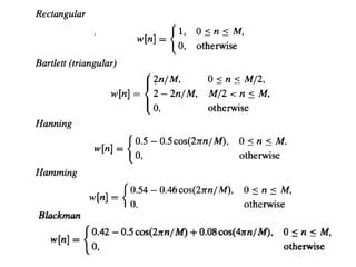 Fir Filter Design Windowing Technique PPTX