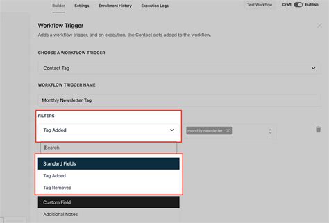 workflow trigger contact tag highlevel support portal