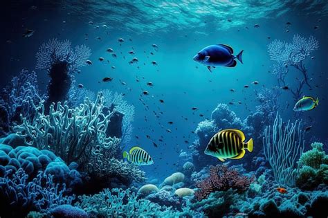 Premium Photo Blue Sea Wildness The Worlds Ocean And Stunning Undersea