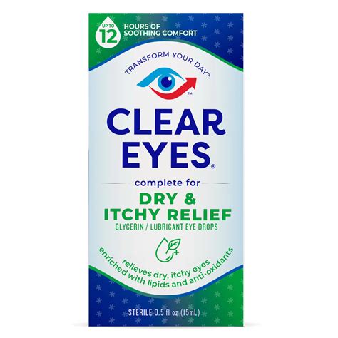 Clear Eyes Dry And Itchy Eye Relief Eye Drops Shop Eye Drops