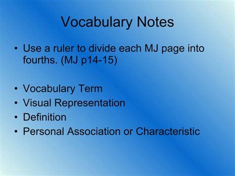 Variables And Patterns Vocabulary Ppt