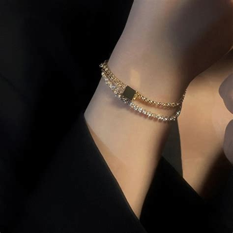 ️‍🔥인스타핫템😍재입고 ️품절임박💥팬던트 큐빅 레이어드 팔찌 에이블리