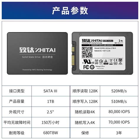 致钛致态sc001长江存储1t 512g 256gb Ssd固态硬盘sata3接口2 5寸 虎窝淘