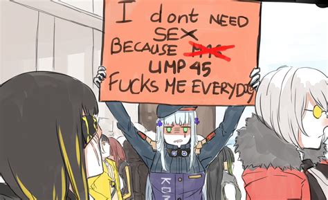 Hk416 Wa2000 M4a1 M16a1 Ro635 And 1 More Girls Frontline Drawn By Hinagi Fox Priest