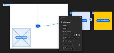 clicking button within overlay goal is to open new overlay and close