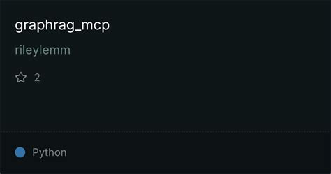 Graphrag Mcp Server Glama