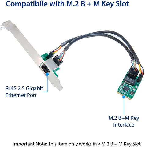 Buy IO CREST Gigabit Ethernet M M B Key Interface Card Mbps RJ LAN