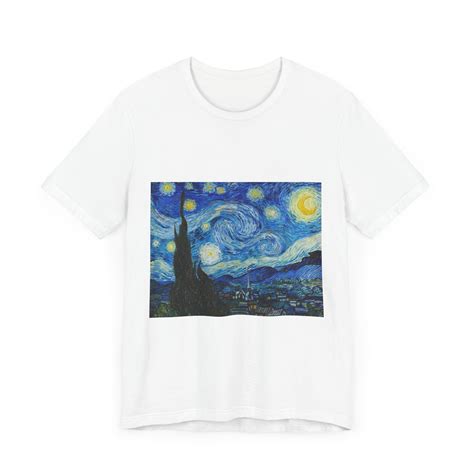 Masters Of Art Van Gogh Starry Night Unisex Jersey Short Sleeve T Shirt