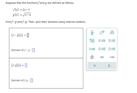 Solved Suppose that the functions f and g are defined as | Chegg.com