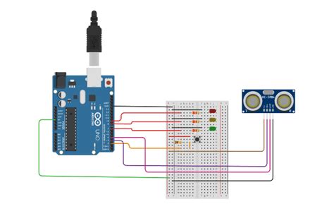 Circuit Design Task 2 Smart Traffic Lights With Sensor Tinkercad