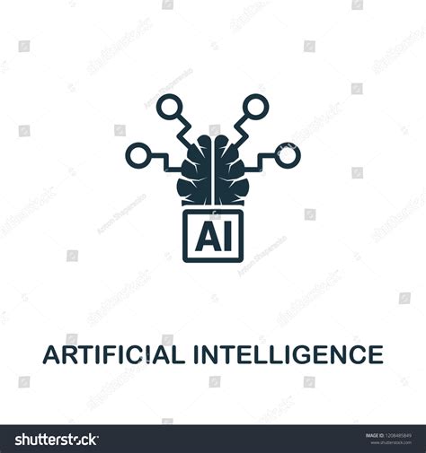 Artificial Intelligence Icon Premium Style Design Stock Vector Royalty Free 1208485849