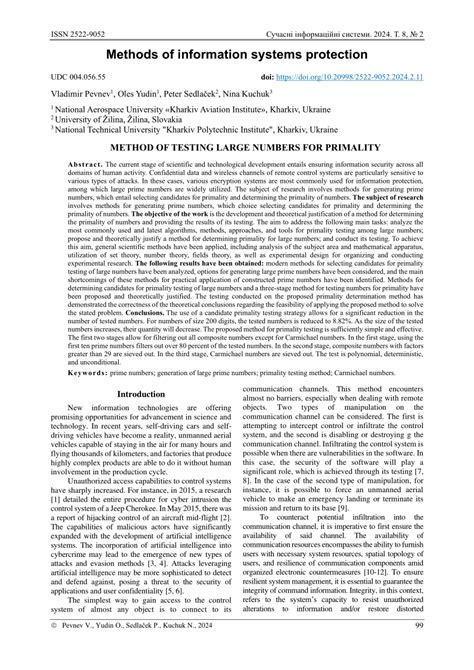 Pdf Method Of Testing Large Numbers For Primality