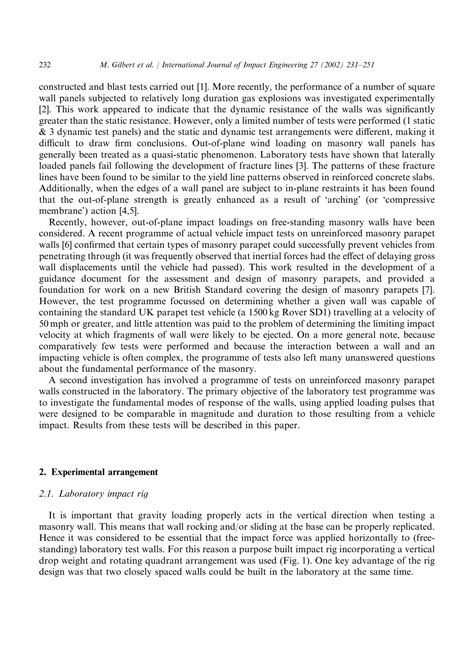 Solution The Performance Of Unreinforced Masonry Walls Subjected To