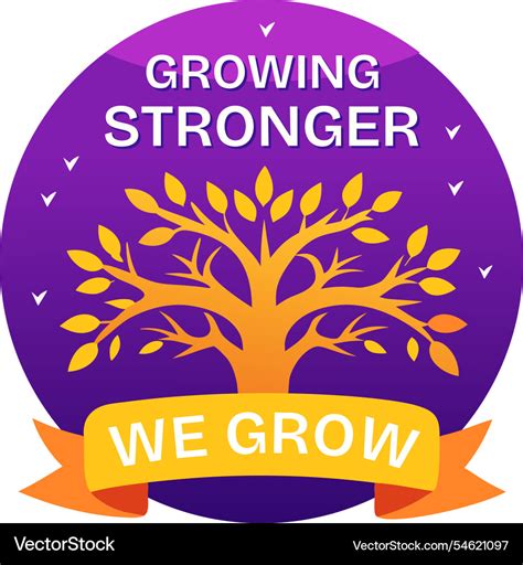 Growing Stronger Royalty Free Vector Image Vectorstock