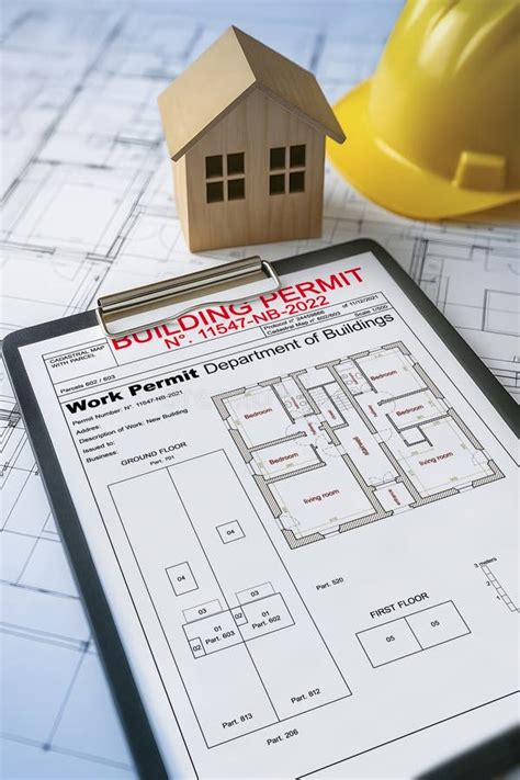 Building Permit Concept With Imaginary Building Approvation And