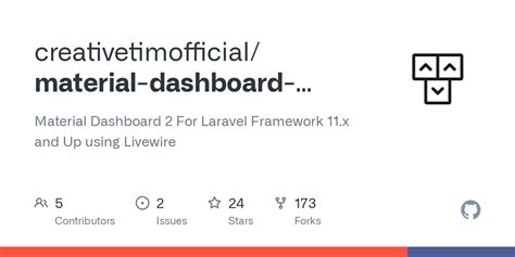 Github Creativetimofficial Material Dashboard Laravel Livewire