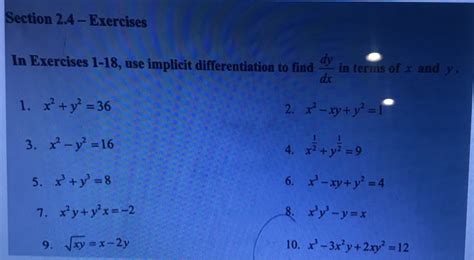 solved section 2 4 exercises in exercises 1 18 use